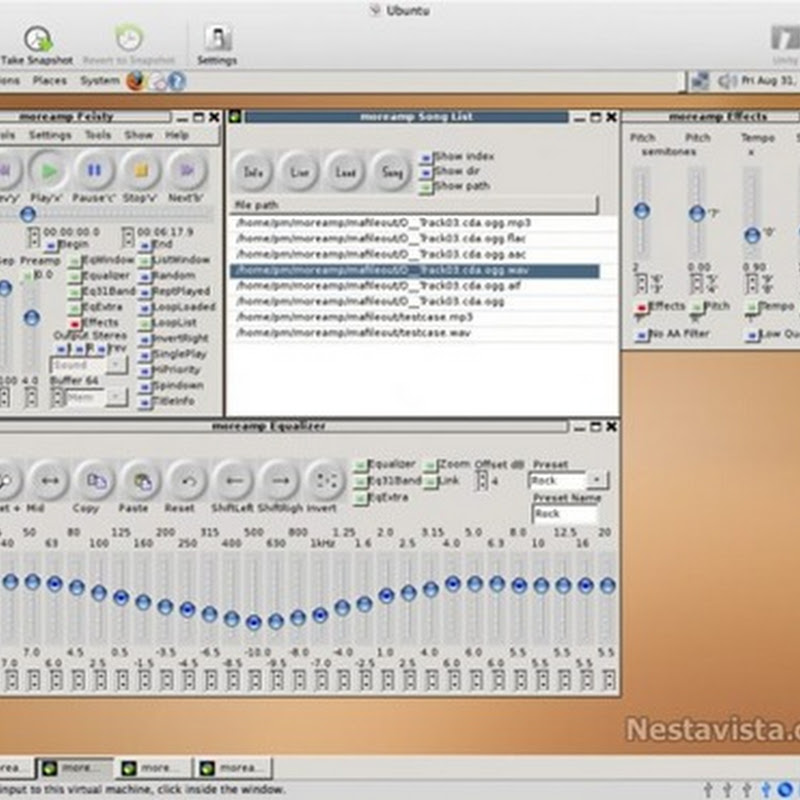 Reproductor de música para Linux, MoreAmp - Nestavista